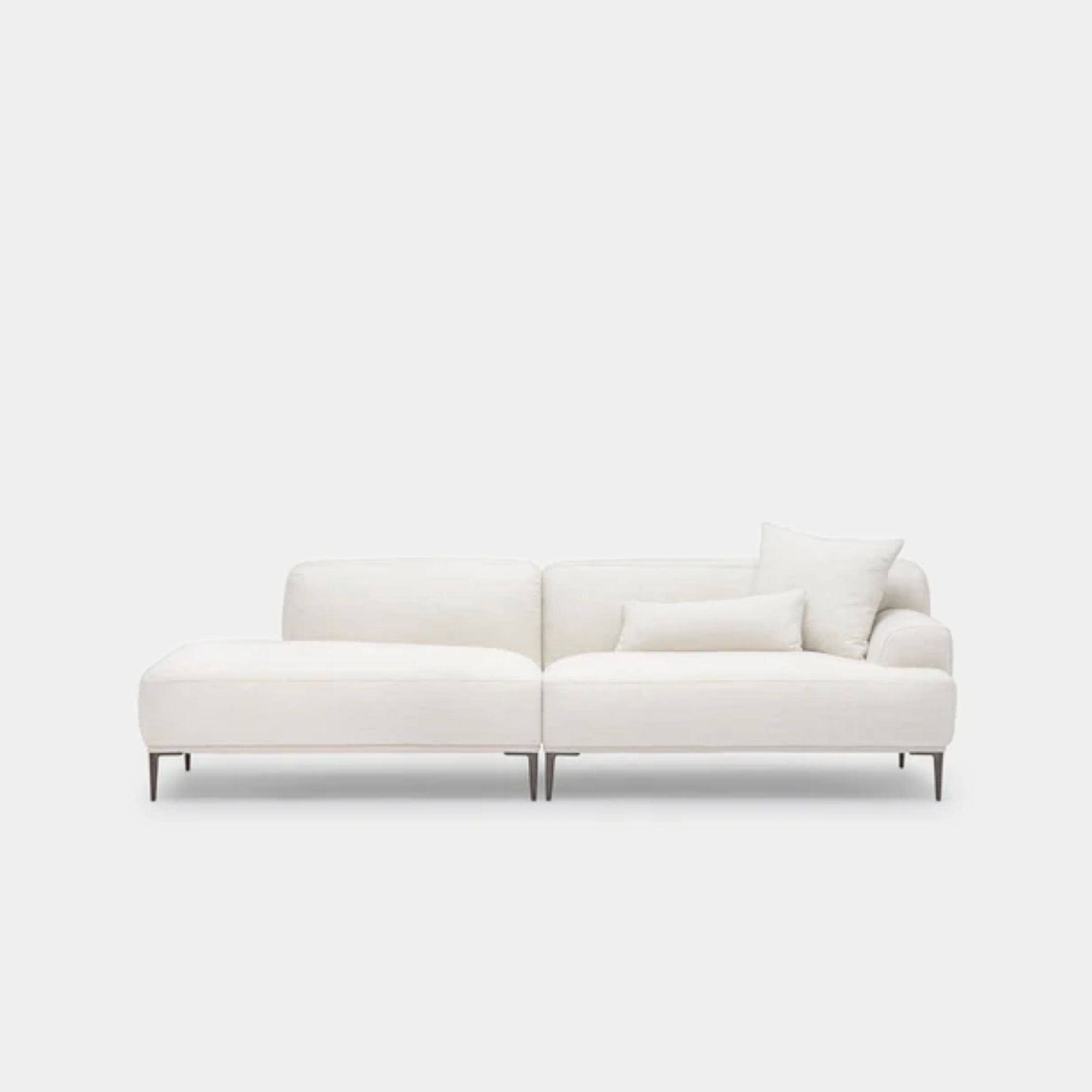 Crystal Fabric One Arm Sofa | 3 - 4 Seater | Singapore
