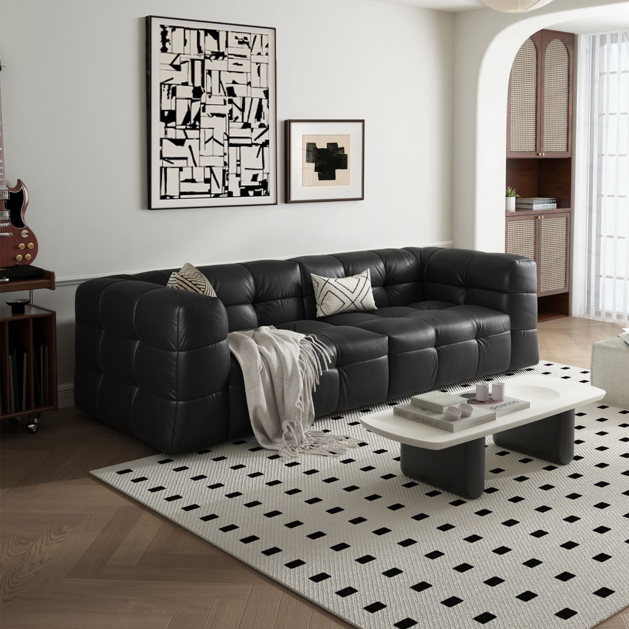 Cutey Half Leather Sofa | 2 - 4 Seaters | Singapore