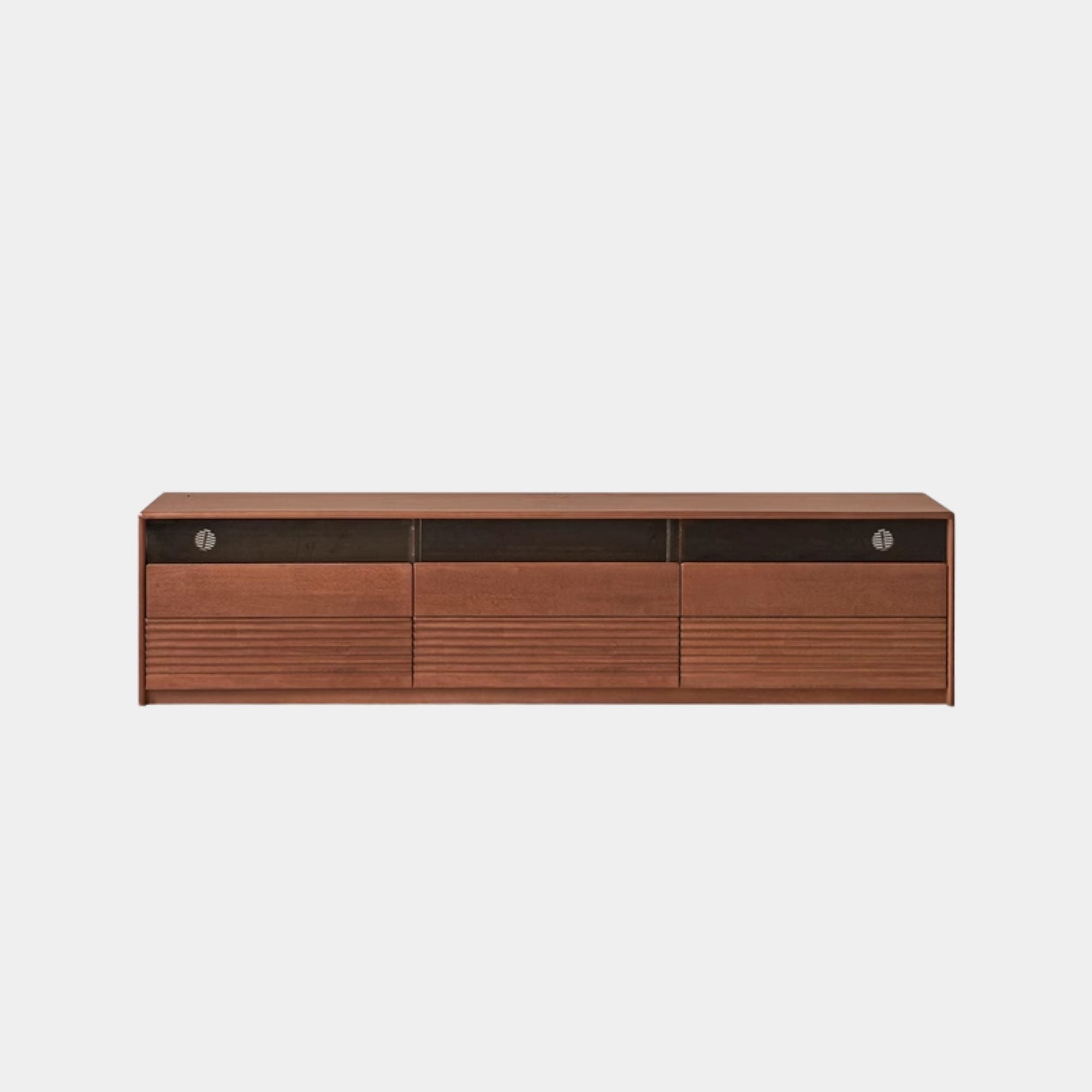 Thor Rubberwood TV Console with Slatted Panels | Singapore – Cozylant