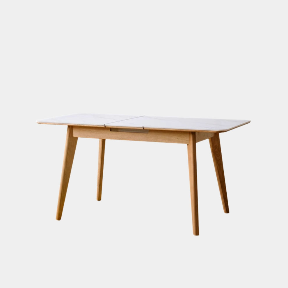 Tyler Oak Wood Extendable Sintered Stone Dining Table | Singapore ...
